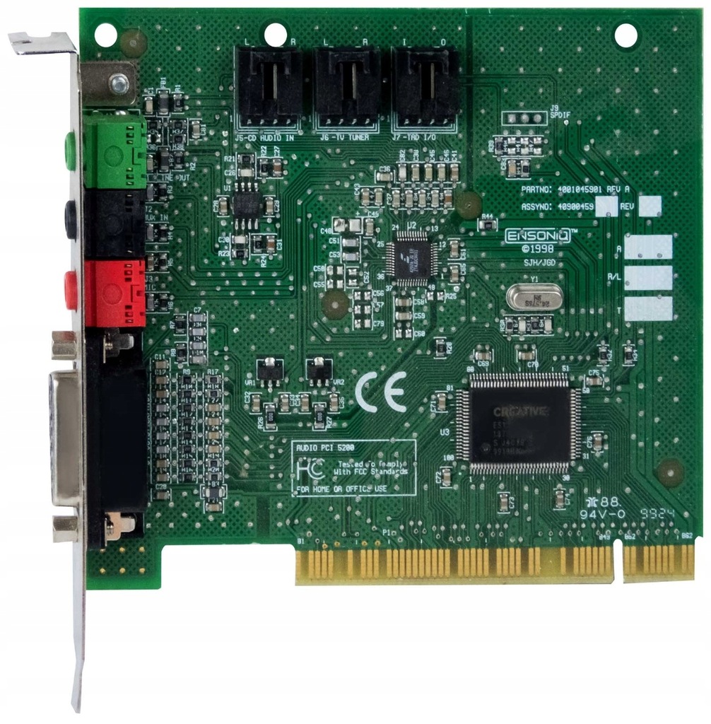 ENSONIQ AudioPCI 5200 ES1373 PCI SOUND CARD - 11778257751 - oficjalne ...