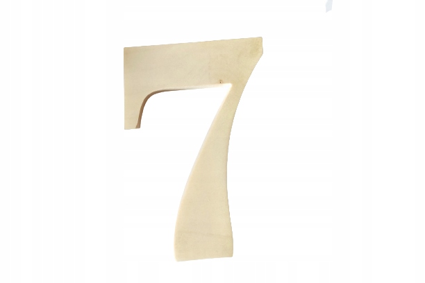 Drewniana cyfra 7, WYPRZEDAŻ EKSPOZYCJI, 15cm - 12422576348 - oficjalne ...