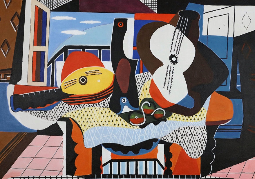 Mandolina i gitara - Pablo Picasso. Obraz olejny - 8769532101 ...