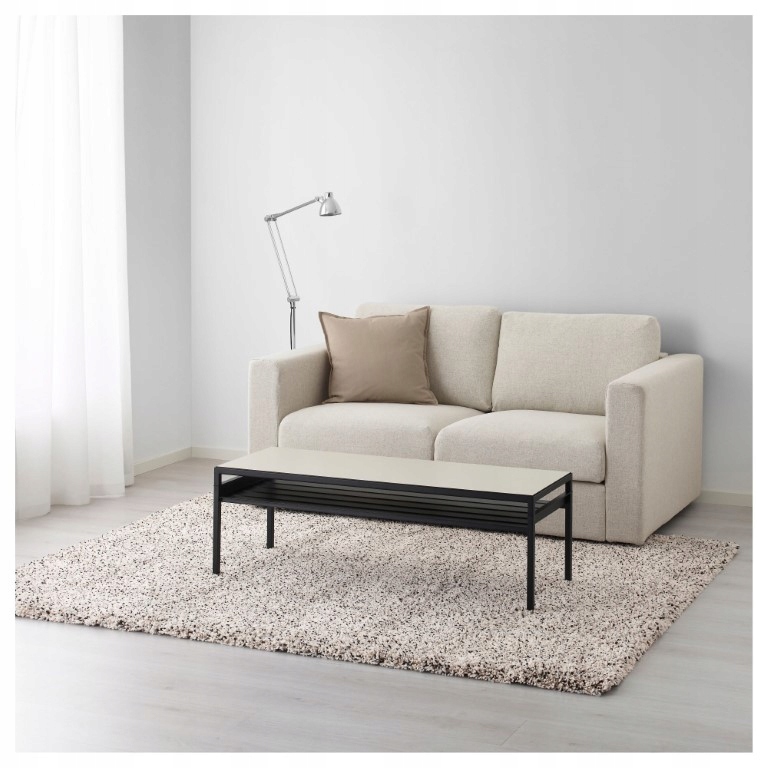 PUSZYSTY DYWAN POKOJOWY Z DŁUGIM WŁOSEM IKEA VINDUM kremowy szary 133x180 - 14688256903 ...