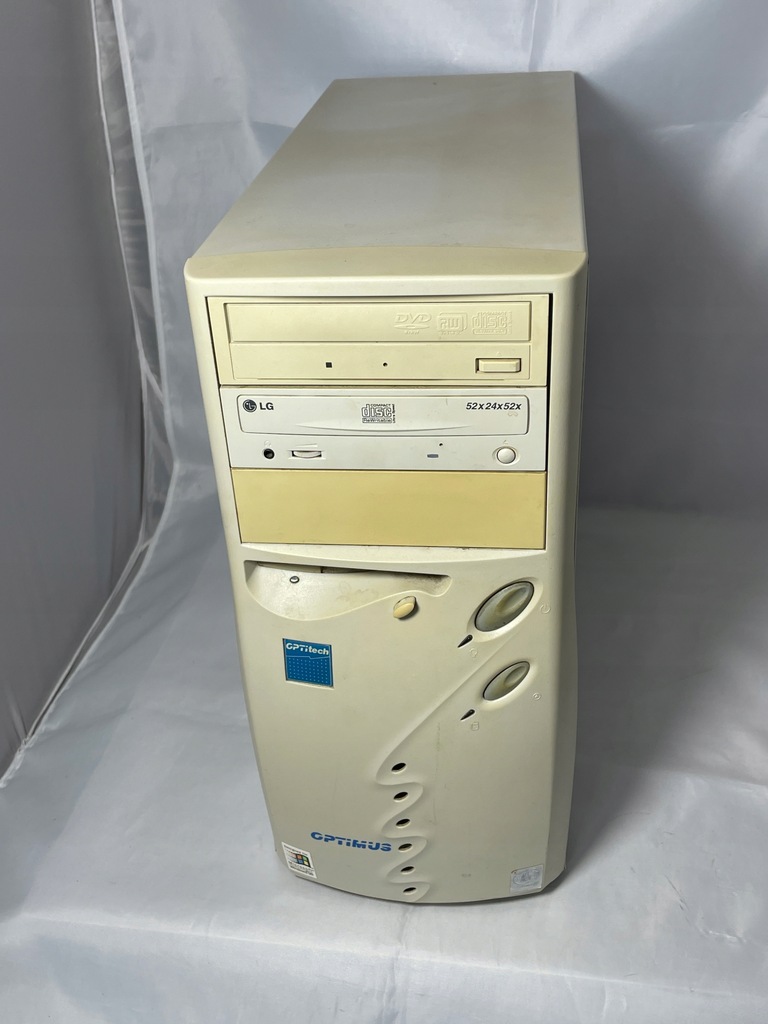 Komputer Optimus Optitech Pentium III 500 Retro rok 2000 - 15623554626 - oficjalne archiwum Allegro