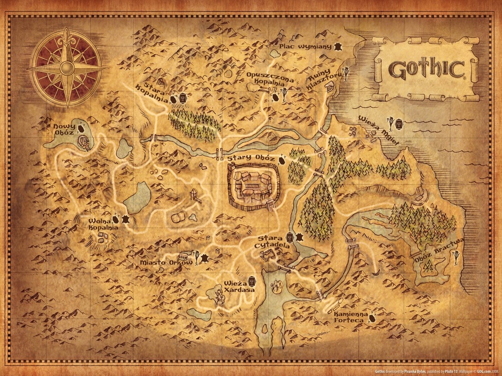 OGROMNA MAPA ŚWIATA GOTHIC - 7676410681 - oficjalne archiwum Allegro