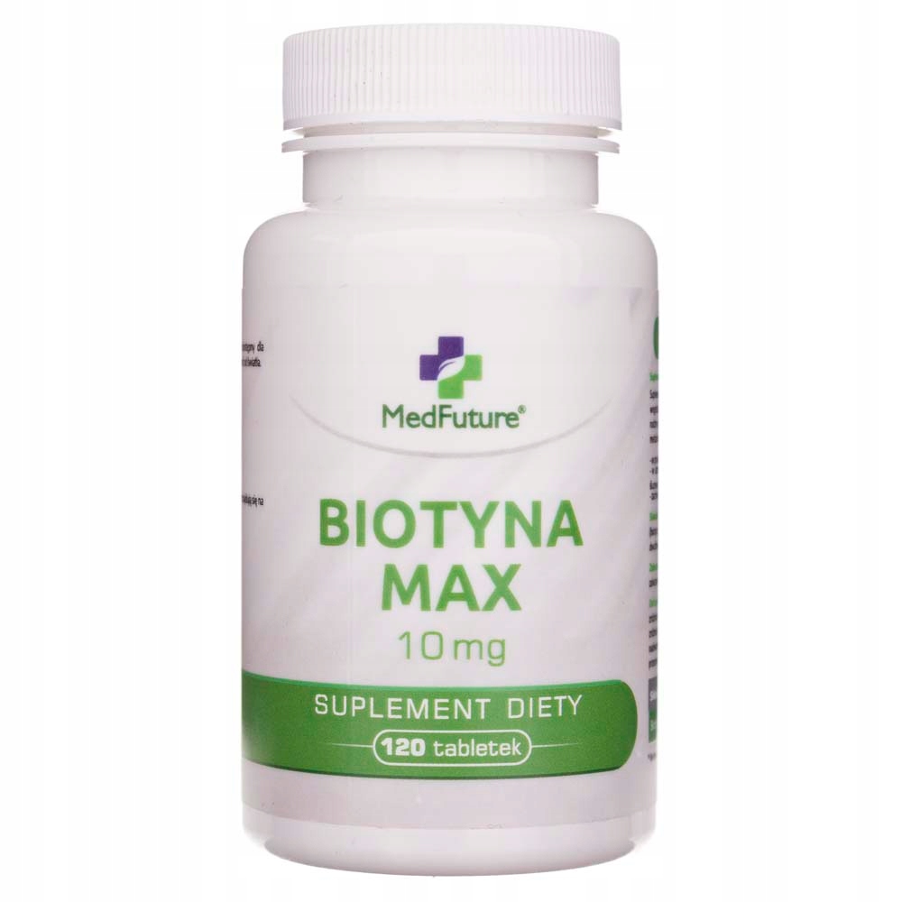 BIOTYNA MAX 10 mg włosy, skóra, paznokcie 120 tab - 10434478646 ...