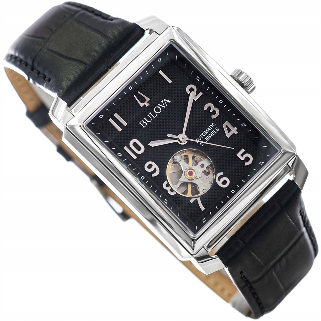 MĘSKI ZEGAREK BULOVA 96A269 SUTTON AUTOMATYCZNY NA PASKU OPEN HEART ...