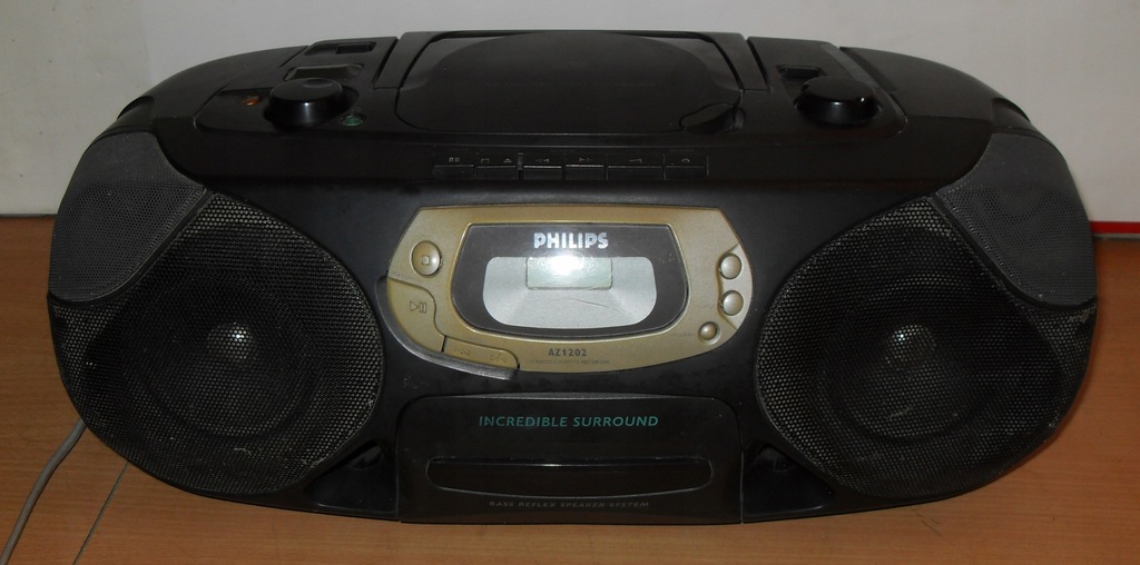BOOMBOX PHILIPS AZ1202/01 CD + RADIO + KASETA - 14271535970 - oficjalne archiwum Allegro
