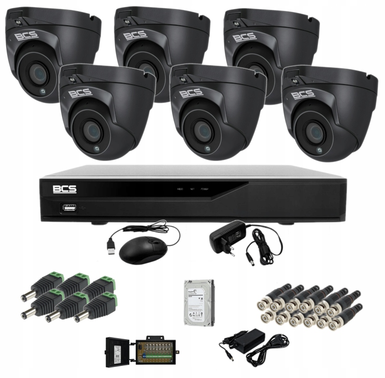 KOMPLETNY SYSTEM MONITORINGU 6 KAMER FULLHD - 10924941839 - oficjalne ...