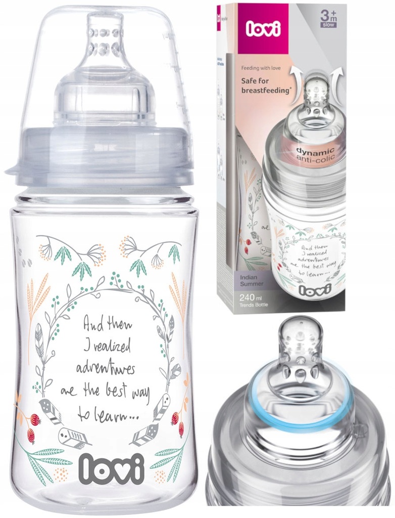 Butelka LOVI dla dziecka do karmienia Trends 240ml - 11155603401 - oficjalne archiwum Allegro