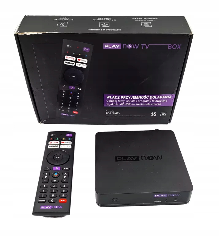 ODTWARZACZ MULTIMEDIA PLAY NOW TV BOX 2 KOMPLET - 12259917881 - oficjalne archiwum Allegro