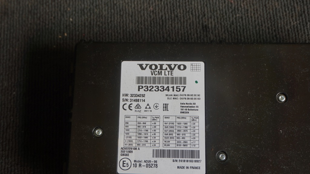 MODUŁ VCM VOLVO XC40 - 12663676718 - oficjalne archiwum Allegro