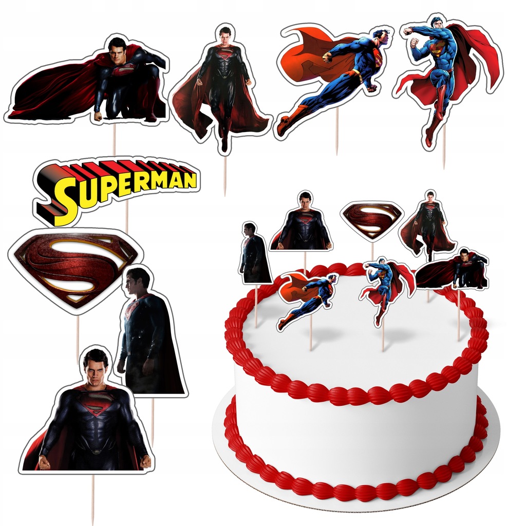 TOPPER NA TORT POSTACIE Z SUPERMAN 8SZT - 12697928196 - oficjalne ...