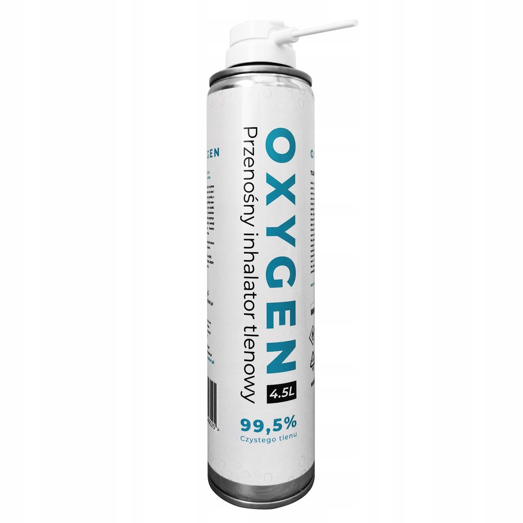 CZYSTY TLEN INHALACYJNY 4,5L TLENU 99,5% INHALATOR - 9956783351 ...