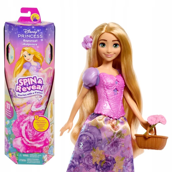 MATTEL Lalka Disney Princess Spin Reveal Roszpunka - 16985118381 ...
