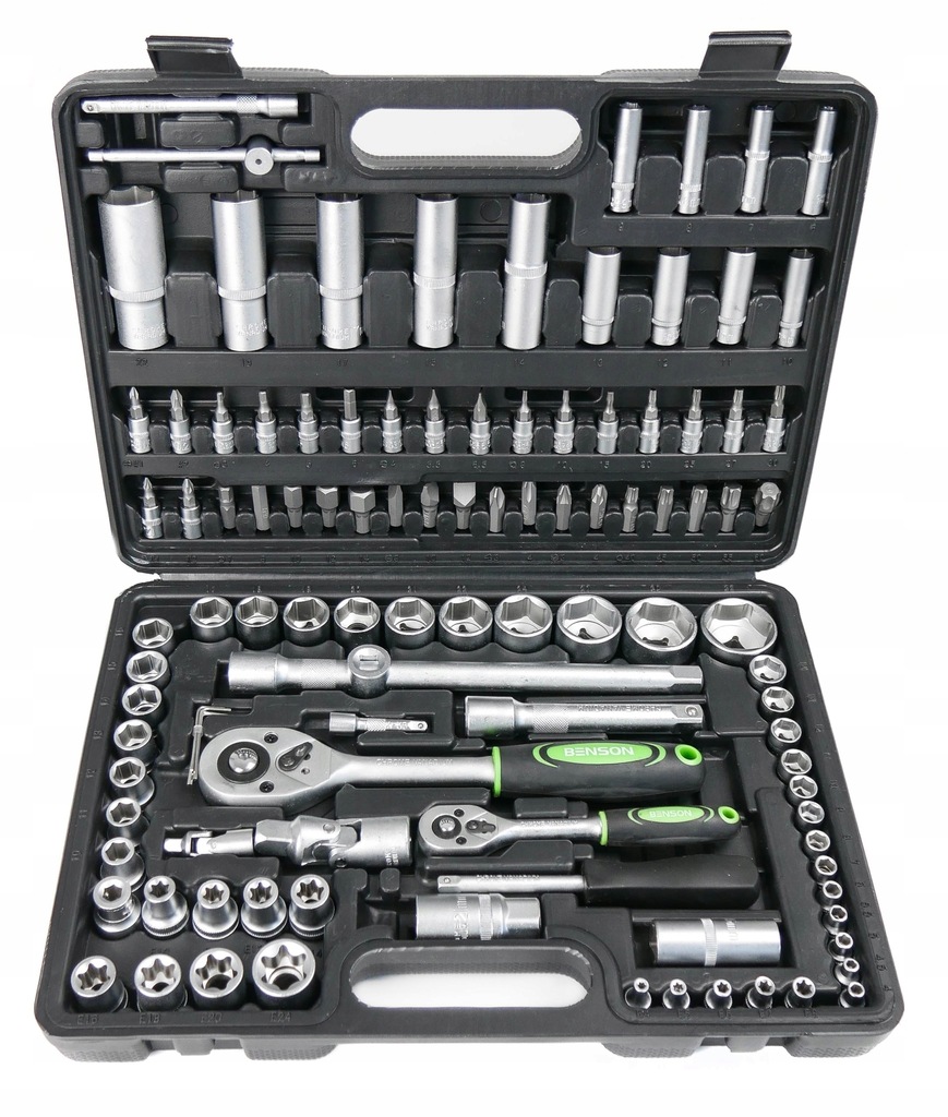 ZESTAW KLUCZY KLUCZE NASADOWE TORX BENSON 108 EL. - 12493254966 - oficjalne archiwum Allegro