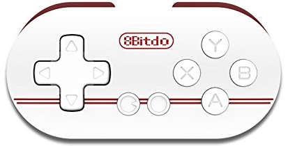 8Bitdo Zero White | Red Miniaturowy Pad Bluetooth PC Android ...
