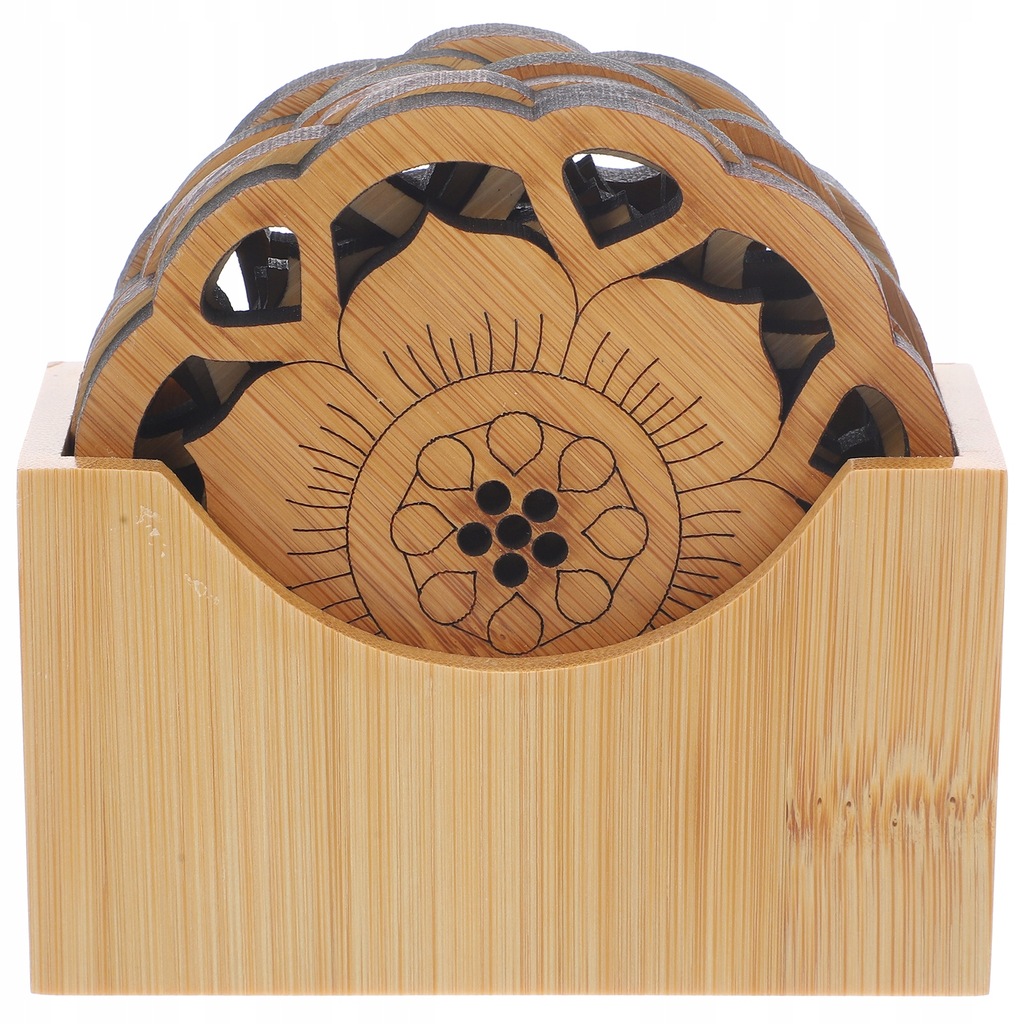 Bamboo Coasters Cup Pads Wooden Drink Tea - 14104024289 - oficjalne ...