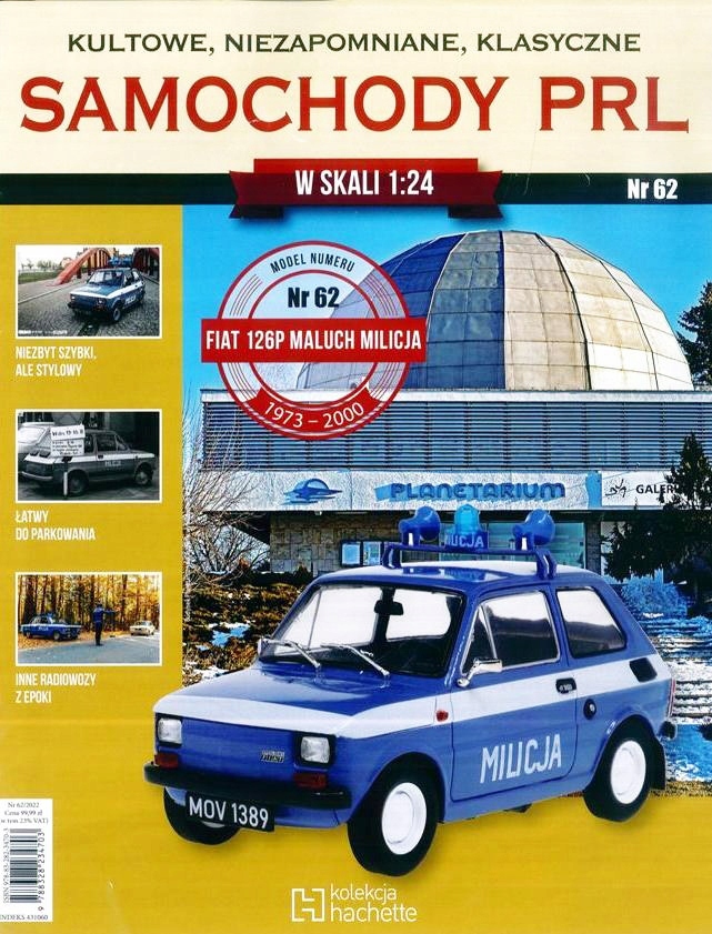 POLSKI FIAT 126p Milicja 1:24 Samochody PRL nr 62 - 13658986637 ...