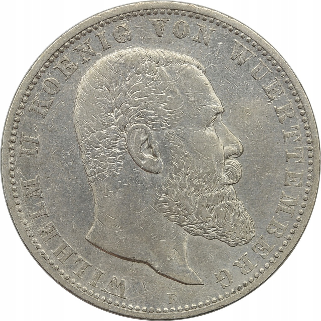 3.db.WIRTEMBERGIA, WILHELM II, 5 MAREK 1904 F - 12602550549 - oficjalne archiwum Allegro