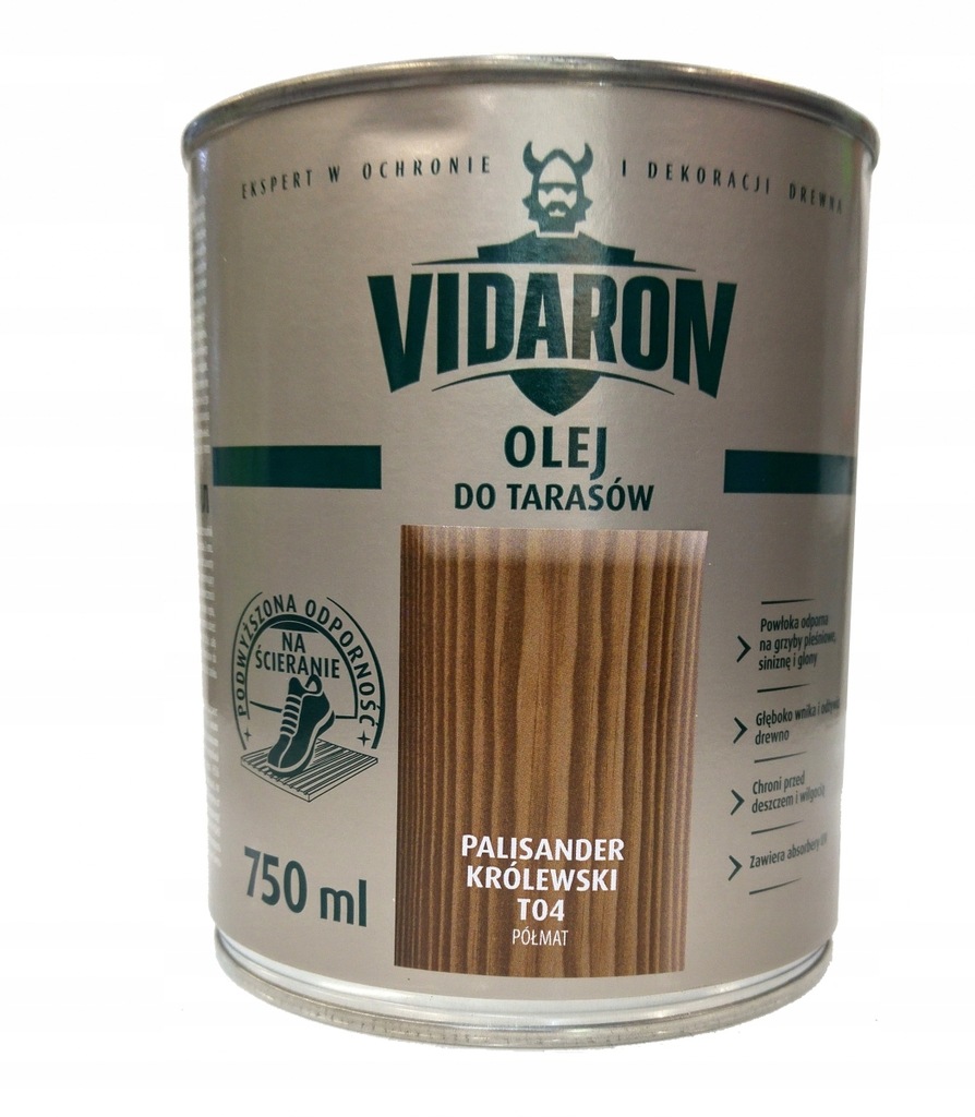 VIDARON OLEJ DO TARASÓW PALISANDER KRÓLEWSKI 0,75L - 13019710233 ...