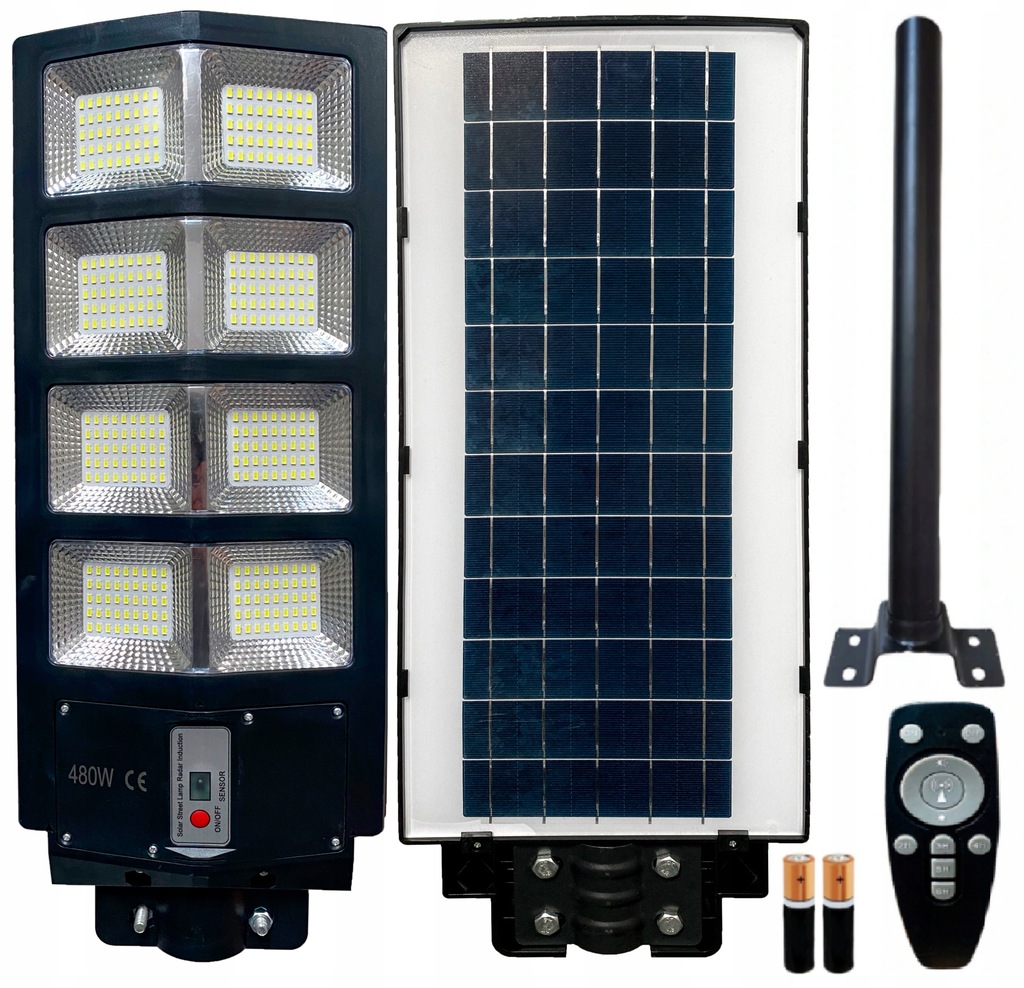 LAMPA Latarnia SOLARNA ULICZNA 480W + UCHWYT PILOT - 11265881240 - oficjalne archiwum Allegro
