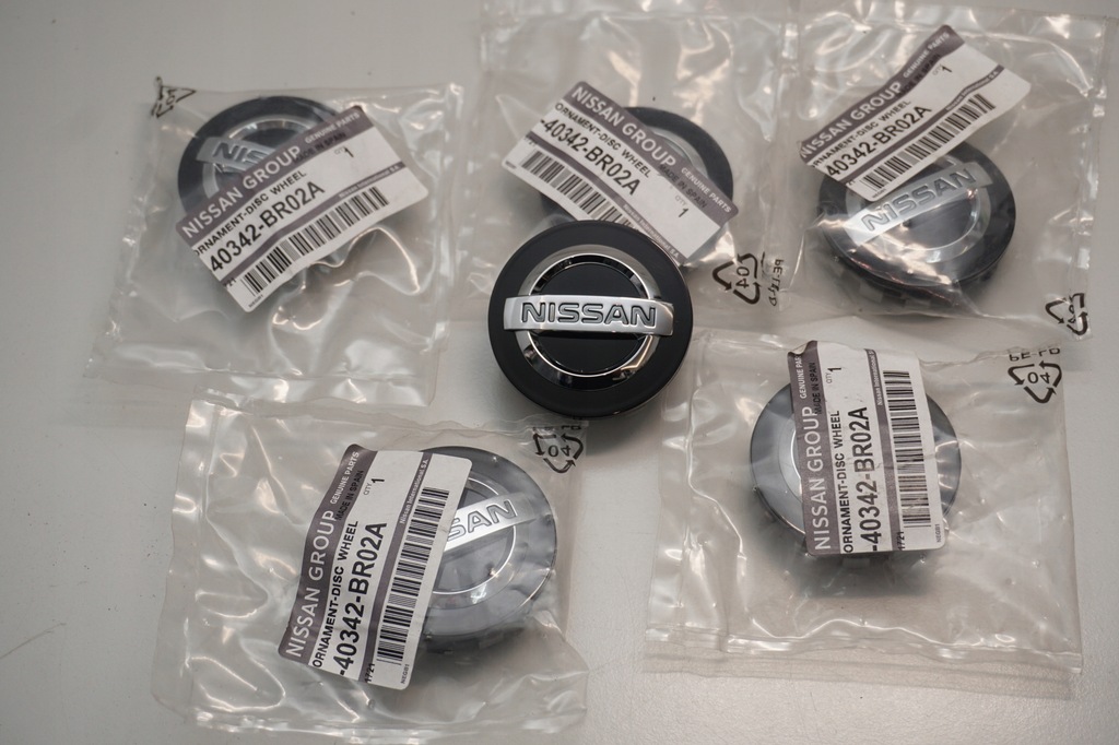 NISSAN dekielek 40342-BR02A aluminiowych OEM 54mm czarne - 14994661071 ...