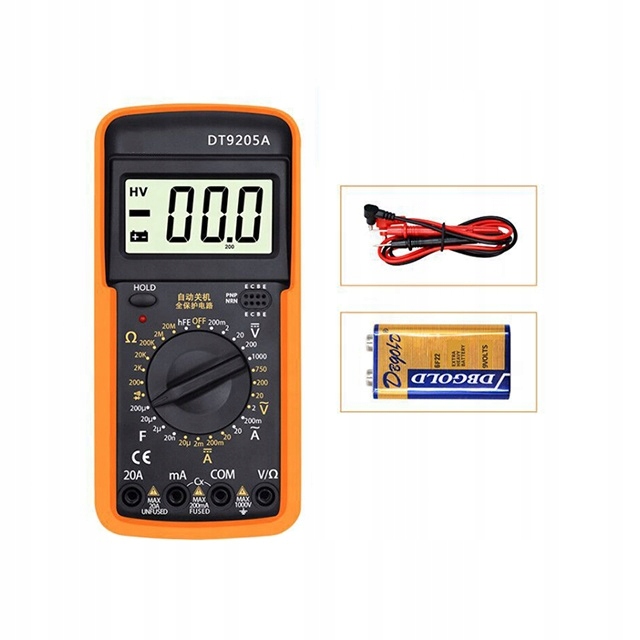 Multimetr 1000V LCD cyfrowy miernik prądu napięcia - 11010720240 - oficjalne archiwum Allegro