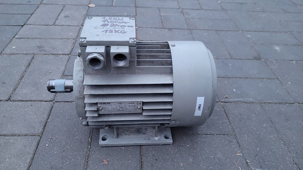 Silnik elektryczny SIEMENS 1.5KW 1400 obrotów - 15296705056 - oficjalne archiwum Allegro