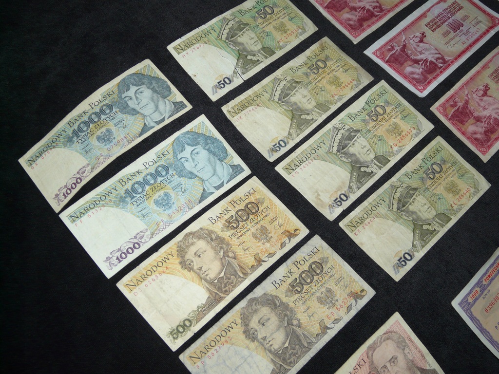 Banknoty PRL / JUGOSŁAWIA + Bon Premiowy PRL. - 12422536131 - oficjalne ...