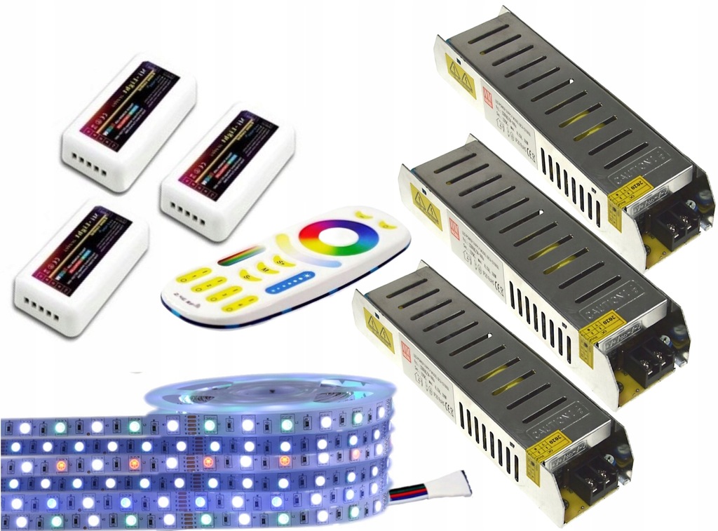 ZESTAW taśma LED RGBW 5050 Mi-Light PREMIUM 30m - 6907960470 ...