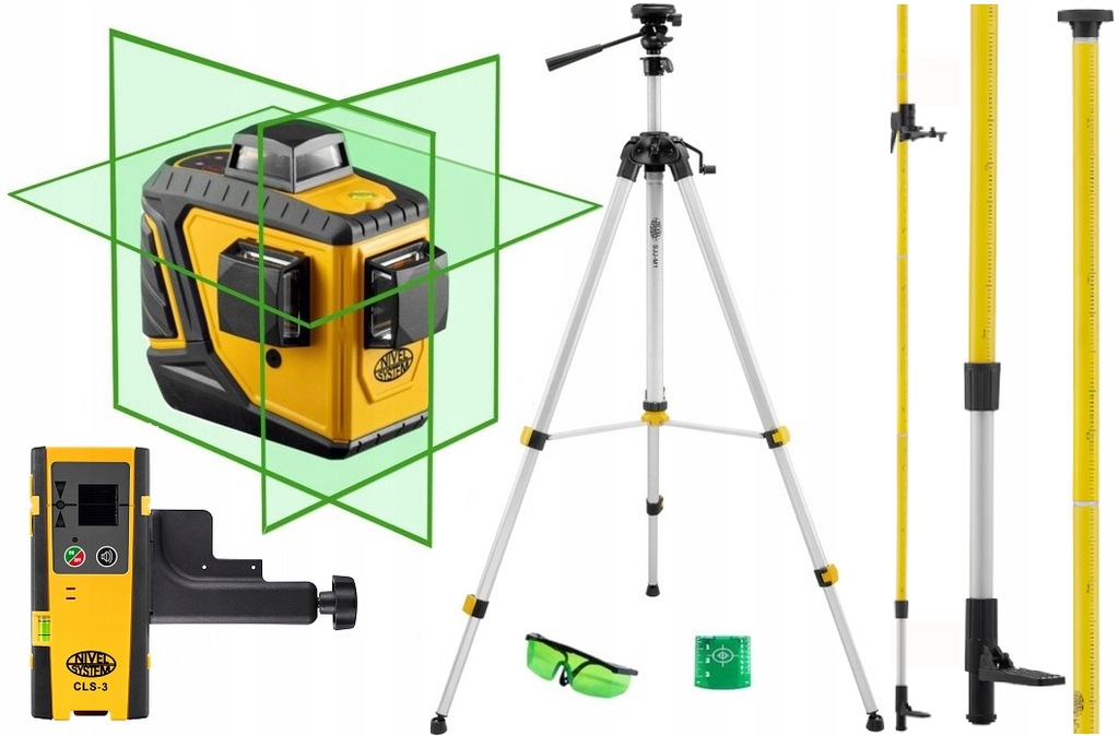 NIVEL SYSTEM CL3D-G LASER CZUJNIK + TYCZKA STATYW - 11559068544 ...