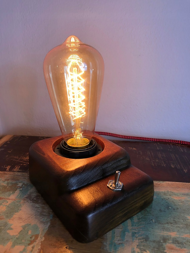 LAMPA EDISON RETRO LOFT INDUSTRIAL PREZENT orzech - 8623424973 ...