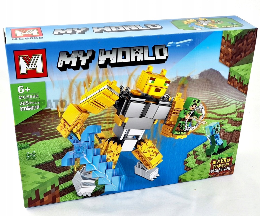 MINECRAFT GOLEM ROBOT Creeper 285KLOCKI `` - 12861892613 - oficjalne ...