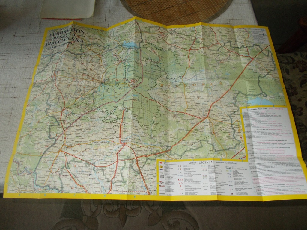 Hajnówka plan miasta i mapa puszczy Białowieskiej - 12180444877 ...