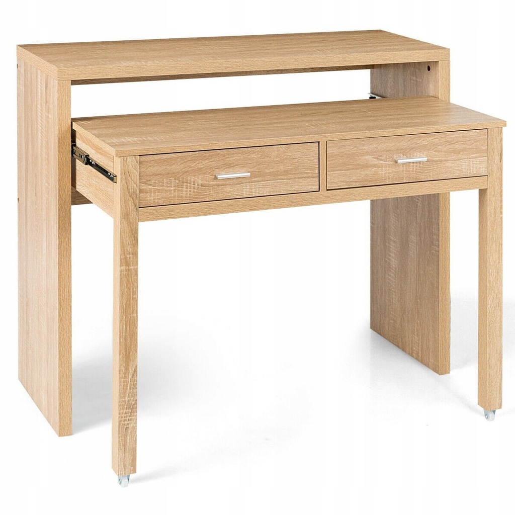 BIURKO ROZSUWANE Z SZUFLADAMI I NADSTAWKĄ COSTWAY - 11264703444 ...