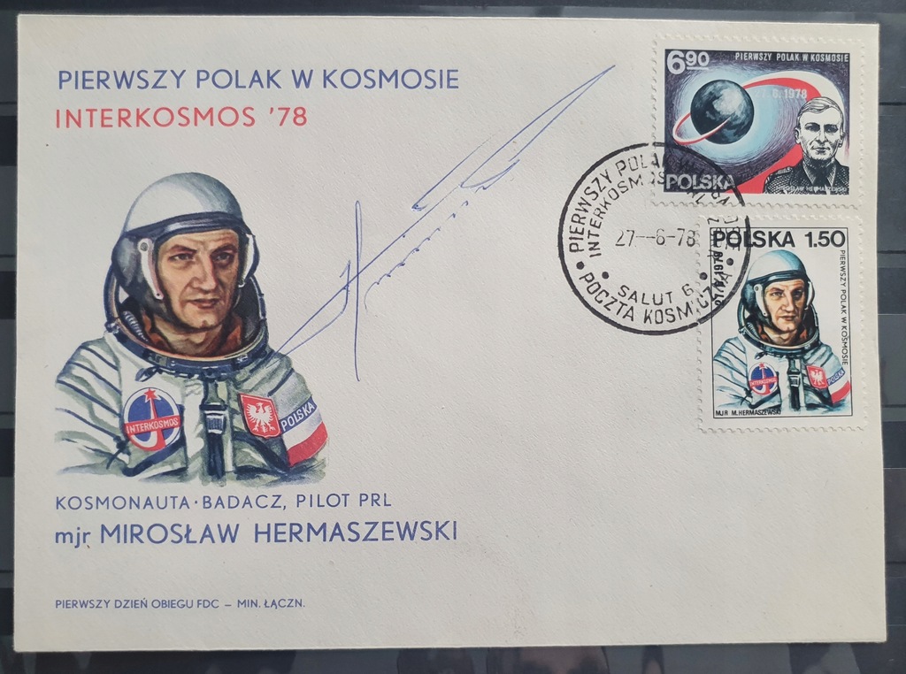 FDC pierwszy Polak w kosmosie - autograf - 13227363261 - oficjalne archiwum Allegro