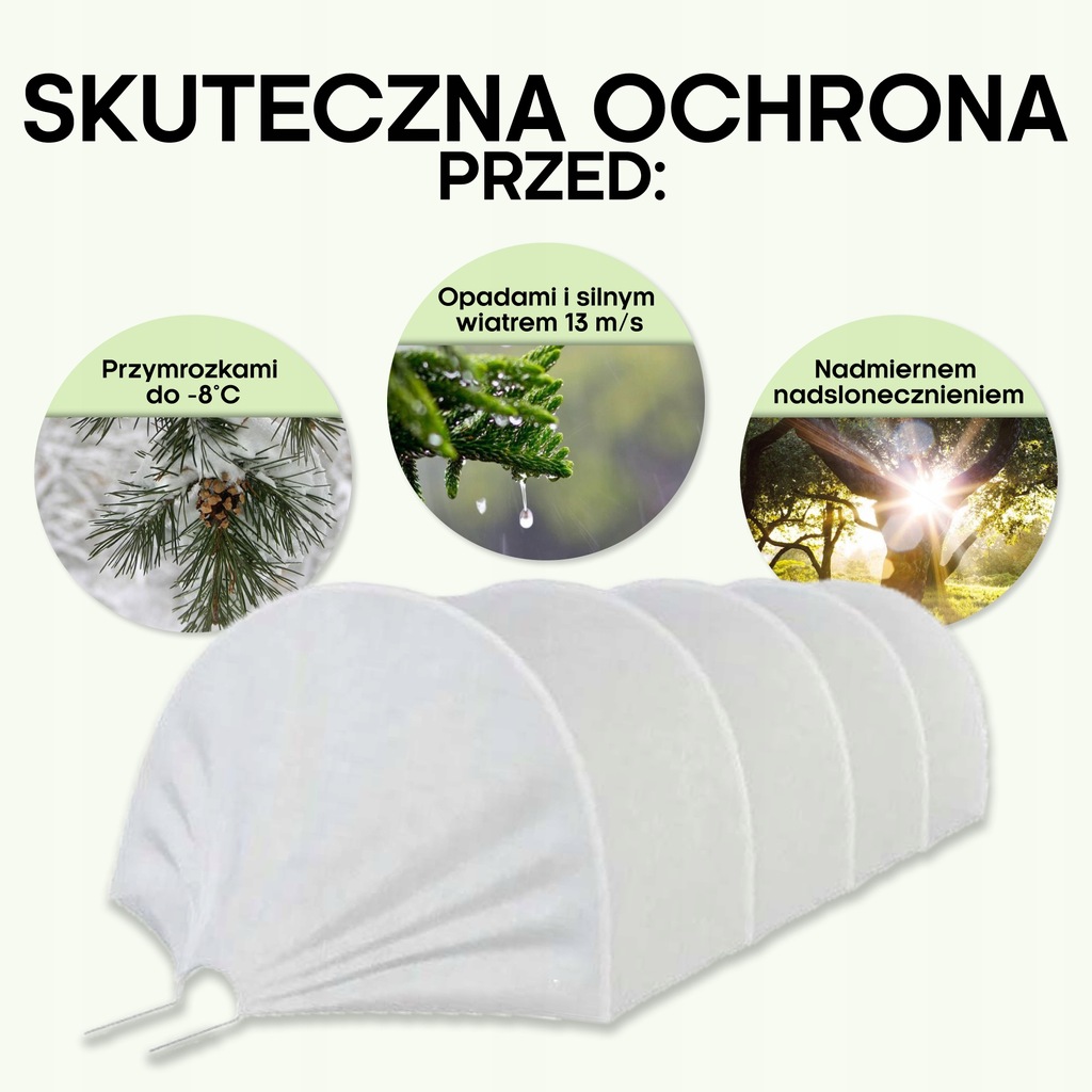 Szklarnia Tunel Uniwersalny Mrozoodporny agrofibrowy - Mega Garden 3m ...