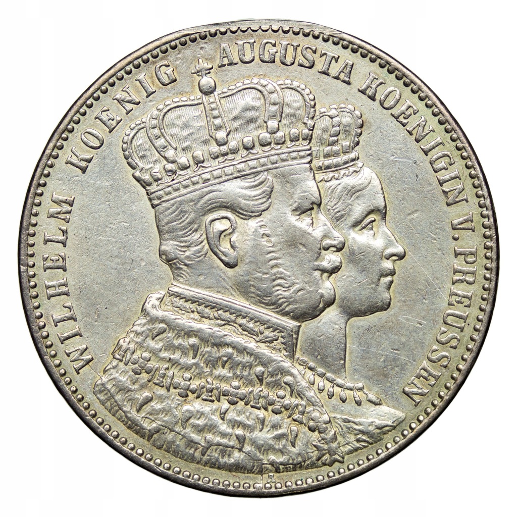 Prusy talar 1861, Wilhelm I, koronacyjny, st. ~3 - 13209649912 ...