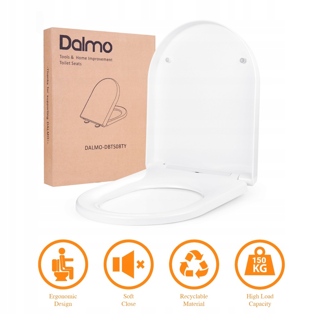 Toilet Seats DALMO DBTS08TY Toiletbril Softclose - 13875216504 - oficjalne archiwum Allegro