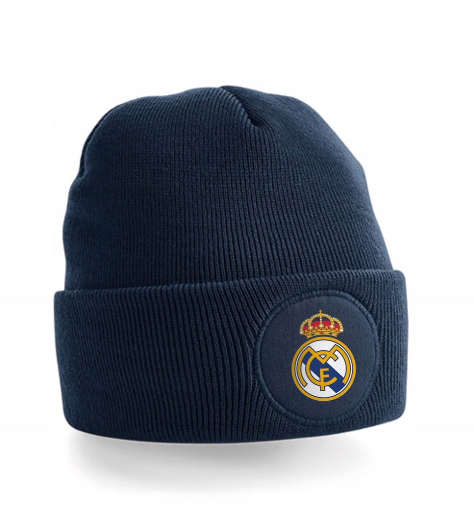 Real Madryt, czapka zimowa, ciepła, Granatowa. Super jakość - 14579378582 - oficjalne archiwum ...