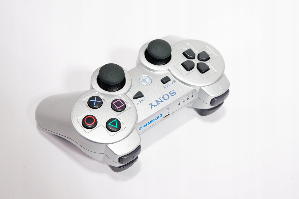 Oryginalny Pad PS3 Playstation 3 Srebrny Sixaxis - 12792601998 ...