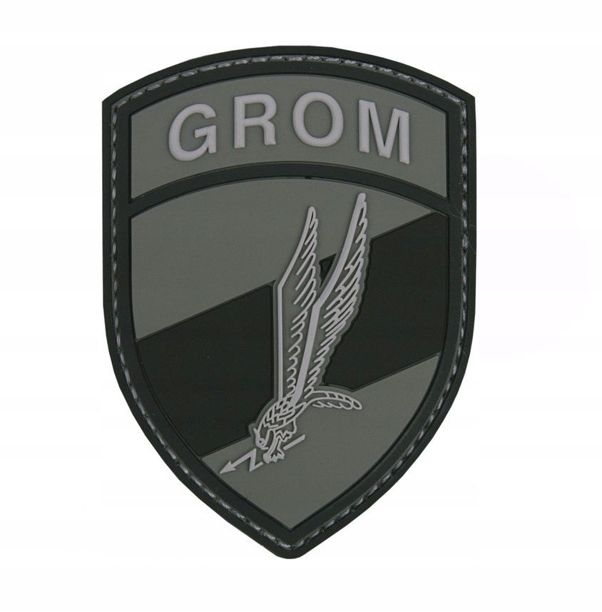 Naszywka GROM 3D PVC 101 Inc. RZEP / Szary - 12725546057 - oficjalne ...