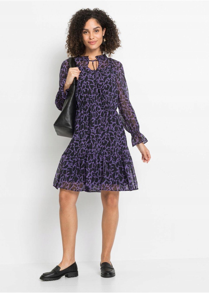 BODYFLIRT SZYFONOWA SUKIENKA ZE WZOREM 46 - 13774420605 - oficjalne ...