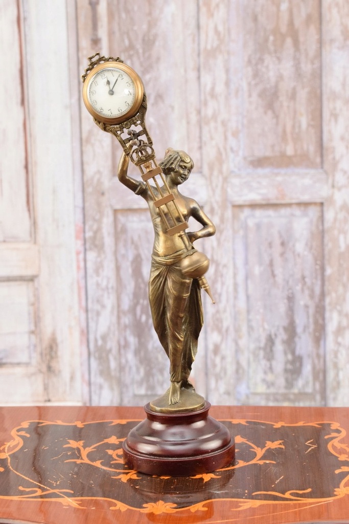 Akt Kobiety Zegar Kominkowy Kiwacz - Zegar z brązu - 14034870465 - oficjalne archiwum Allegro