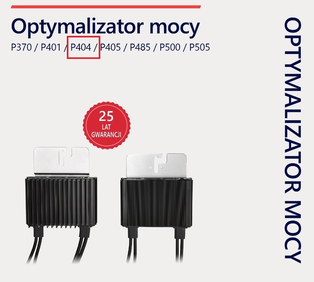 SOLAREDGE Optymalizator mocy P404-4R M4M RM zam. P405, P485, P505, P601 - 14737903876 ...