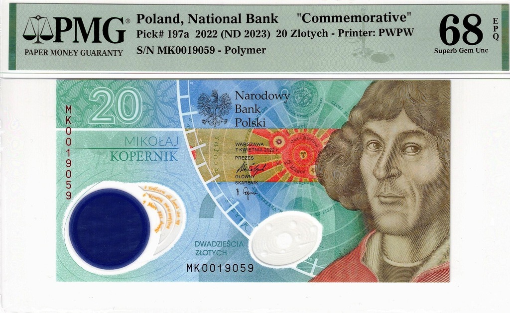 20 zł 2022 Mikołaj Kopernik MK0019059 PMG 68EPQ - 14236720577 - oficjalne archiwum Allegro