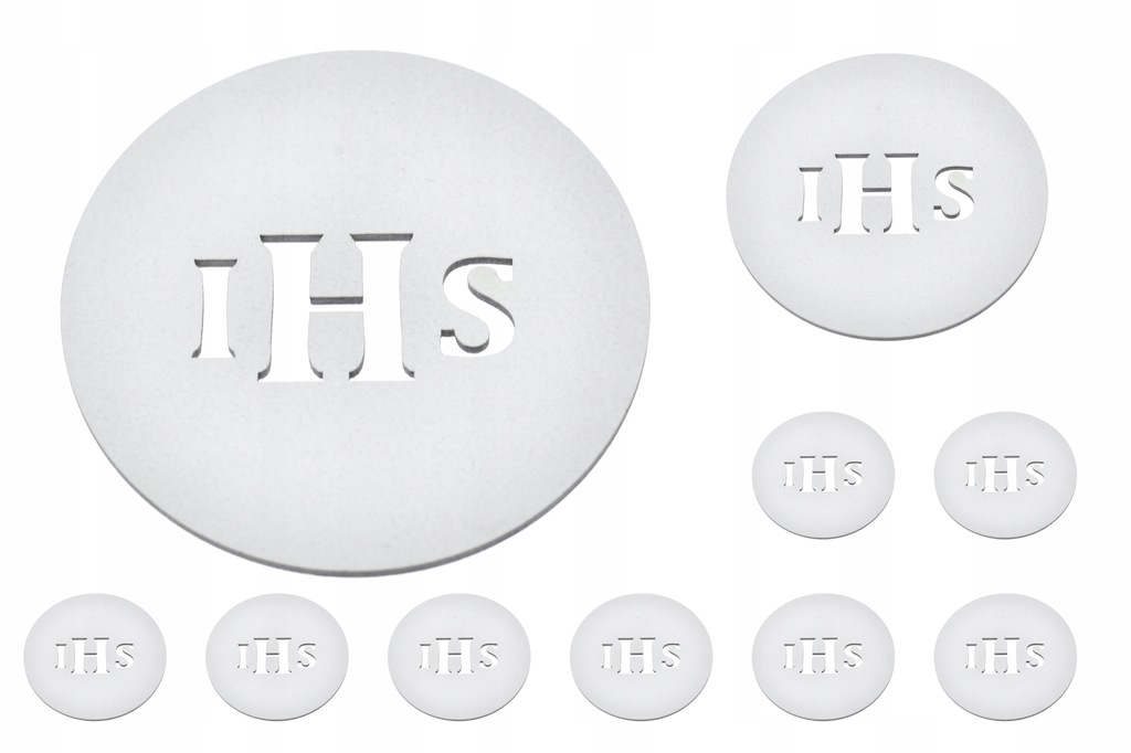 Drewno, biała HOSTIA IHS komunia święta 3cm 10szt - 11695295188 ...