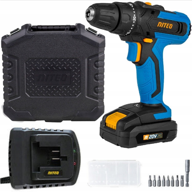 WIERTARKO-WKRĘTARKA AKUMULATOROWA 20V NITEO TOOLS - 13160482152 - oficjalne archiwum Allegro