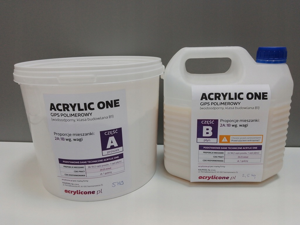 Gips polimerowy Acrylic One - bardzo wytrzymały - 13955314397 ...