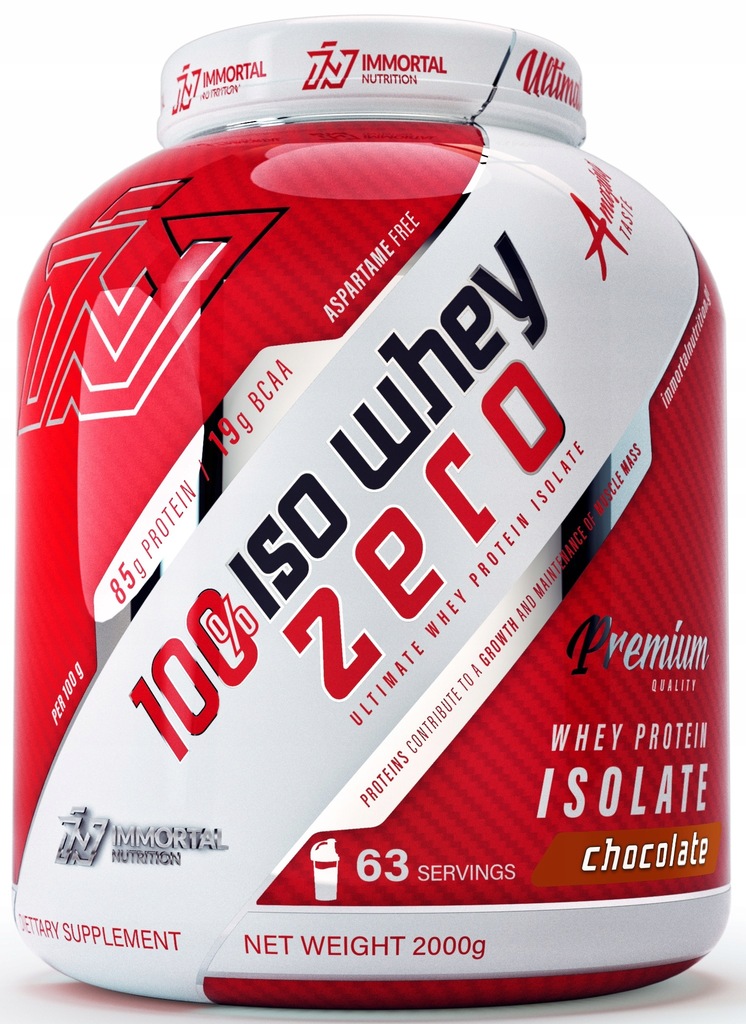 IMMORTAL ISO WHEY ZERO 2000g IZOLAT BIAŁKA PROTEIN - 13824708839 - oficjalne archiwum Allegro