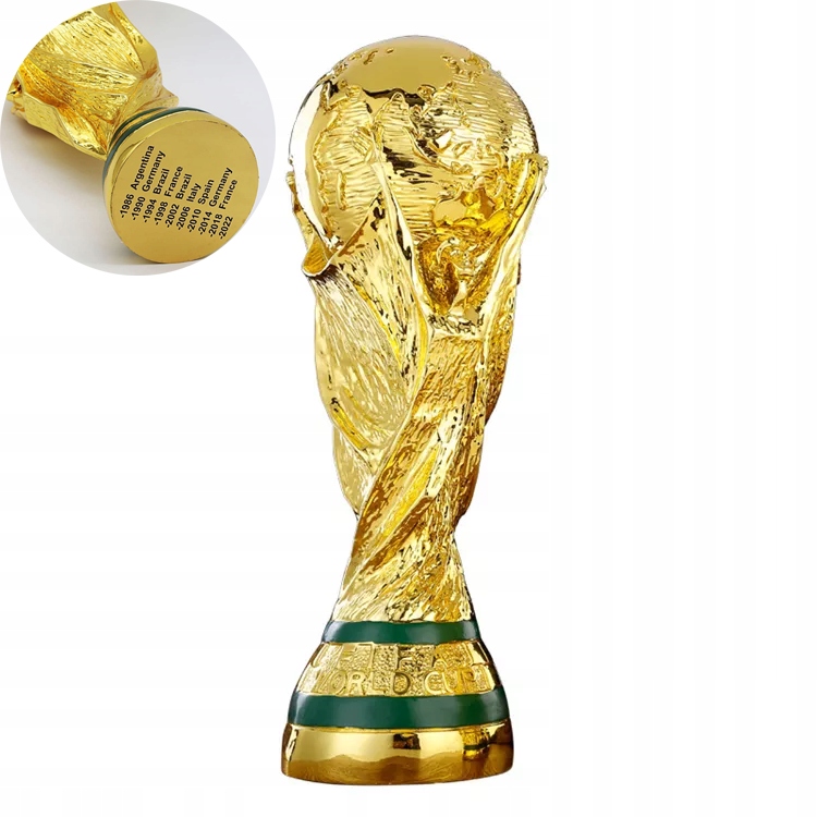PUCHAR TROFEUM FIFA WORLD CUP DO PIŁKA POZŁACANY - 12816850078 ...
