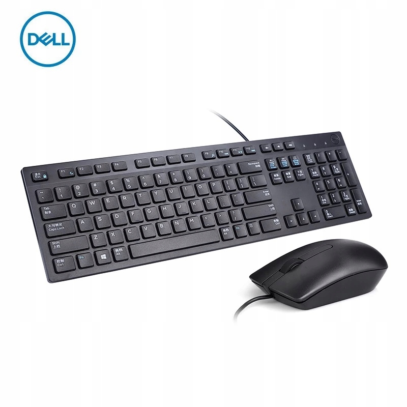 ZESTAW DELL KLAWIATURA KB216 MYSZ MS116 PL CZARNA - 12415389448 ...